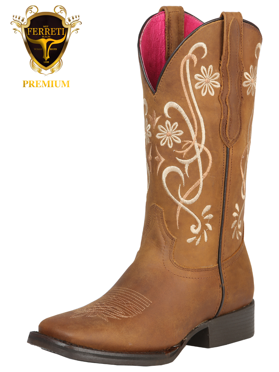 Botas Vaqueras Dama Tang Horma Texas | FERRETI PREMIUM – Estilo Rojo